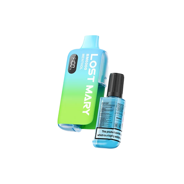 20mg Lost Mary BM6000 Disposable Rechargeable Vape Kit 6000 Puffs ...